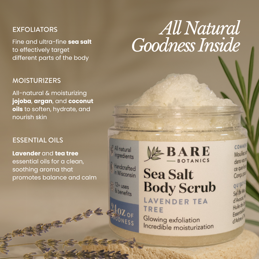 Lavender Tea Tree Small Batch Body Scrub | Bare Botanics – Bare Botanics Skincare